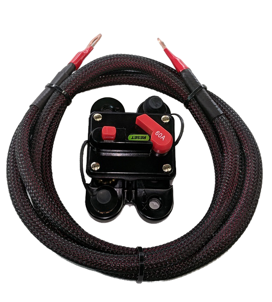 60 Amp breaker with or without 24"/ 60" battery cable extension cables ...